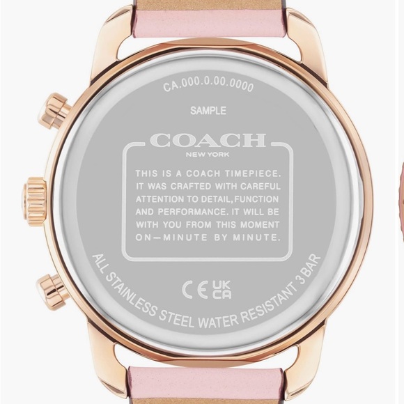 Coach | Accessories | Coach Womens Blush And Gold Chronograph Watch ...